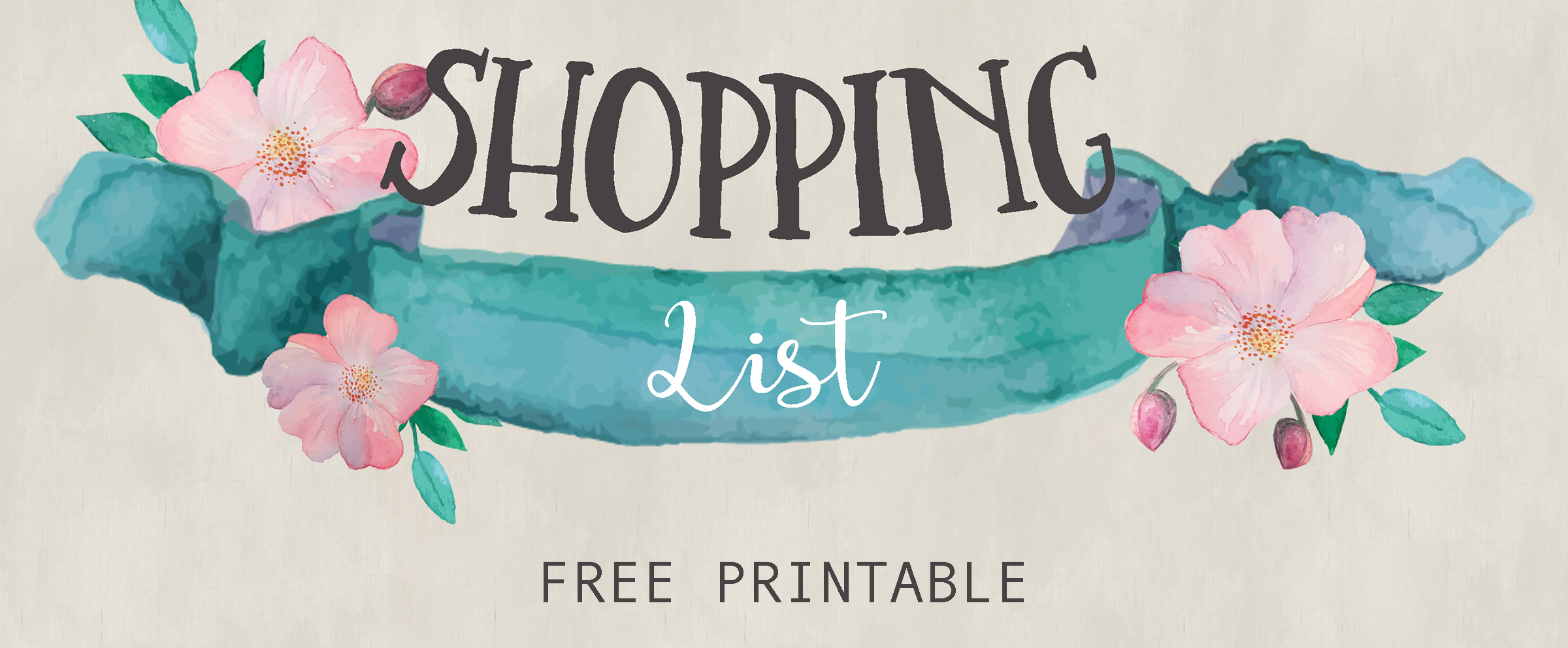 Spring Shopping List - FREE PRINTABLE - Sweet as a Candy